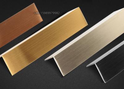 China Brushed Stainless Steel Wall Corner Guards , OEM Metal Drywall Corner Protectors for sale