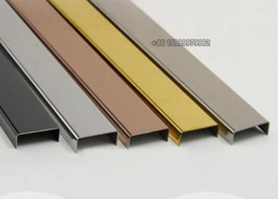 China SS304 U Channel Trim Molding U10 Anticollision Grooved Decorative for sale
