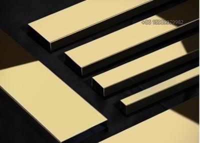 China 10ft SS316 U Channel Edging , SS U Channel 10*50*10mm PVD Plating for sale