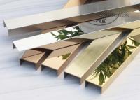 China OEM Stainless Steel U Profile , PVD Coating U Shaped Metal Strip 8ft for sale