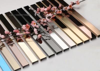 China 2cm Stainless Steel U Profile , U12 U Shape Tile Trim PVD Plating for sale