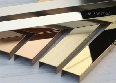China Grooved Stainless Steel U Profile 40mm PVD Plating For Residential Projects for sale
