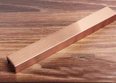 China Grade 316 stainless Steel U Profile, SS U Channel Brushed Rose Gold for sale