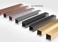 China Brushed Stainless Steel U Profile decor molding 0.5mm thickness PVD Coated for sale