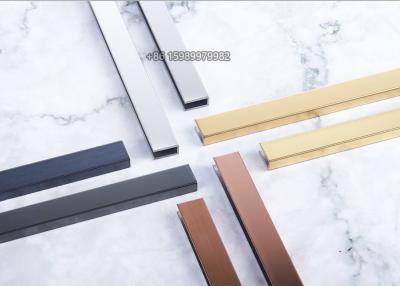 China SUS304 Metal U Channel Trim 10x5x10mm Brushed Effect Titanium Color for sale