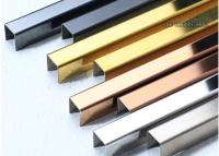 China Grooved Edge SS U Channel, U Shaped Metal Strip 10x10x10mm SS304  Material for sale