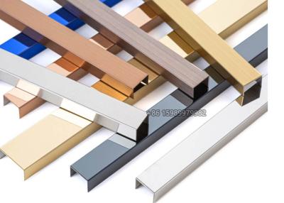 China Grooved Stainless Steel U Profile Moulding Corrosionproof For Wall Decoration for sale