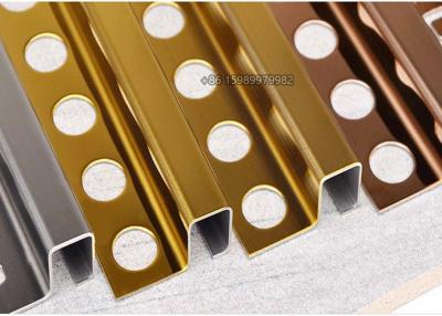 China Brushed Stainless Steel Decorative Profiles Corner Trim Multipurpose Square for sale