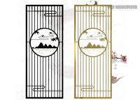 China Electroplated Stainless Steel Decorative Screen Laser Cut 96in Height for sale