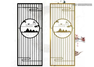 China Electroplated Stainless Steel Decorative Screen Laser Cut 96in Height for sale