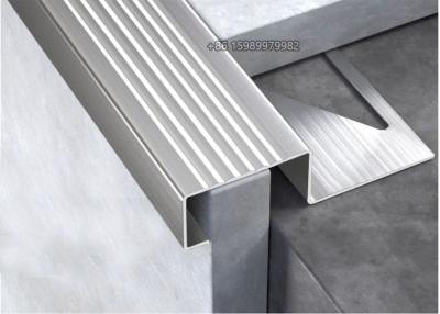 China 8k Mirror Stainless Steel Stair Nosing Deteriorated 12mm Height for sale
