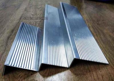 China Commercial Stainless Steel Stair Nosing For Concrete Stairs 45x25mm PVD Coated for sale