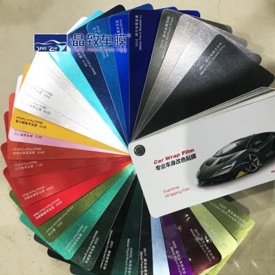 China Jingzhi 400 Color Car Wrap Vinyl Sample Book 160micron Cast Film Swatch for sale