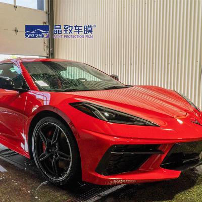 China Red TPU Paint Protection Film 1.52m x 18m Self-Healing Car Wrap PPF 8mil for sale