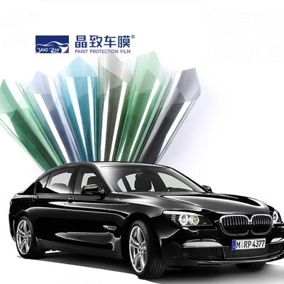 China Jingfilm Black Self-Adhesive Car Window Tint 2 Mil 50% Heat Rejection Roll for sale