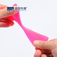 China TPU Polyurethane Vinyl Wrap Squeegee Set 7.5cm Wide 0.6cm Thick Pink for sale
