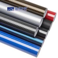 China Plastic Black 3D Gloss Carbon Fiber Wrap Nontoxic Self Adhesive for sale