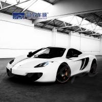 China RoHS 3D Carbon PET Vinyl Film White Color Gloss Blue Fiber 1.52x18M for sale