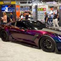 China Holographic Laser PET Vinyl Film 1.52x18M Waterproof Chrome Car Wrapping for sale