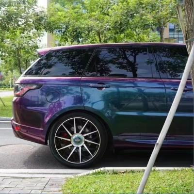 China Self Adhesive Chameleon Purple Wrap 1.52x18M Anti Scratch TPH PET Vinyl Film for sale