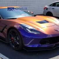 China Self Adhesive Chameleon Purple Wrap 1.52x18M Anti Scratch TPH PET Vinyl Film for sale