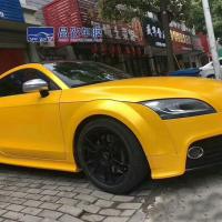 China Jingzhi Premium Chrome Matte Metallic Car Wrap Vinyl Film 1.52x18M Self Adhesive PVC for sale