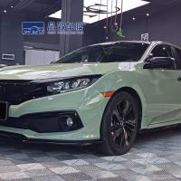 China Jingzhi Premium Crystal Khaki Green Car Wrapping Vinyl Film 1.52x18M 160micron Air Release for sale