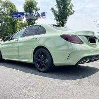 China Jingzhi 1.52x18M Khaki Green Car Wrapping Vinyl Film Air Bubble Free 160micron for sale