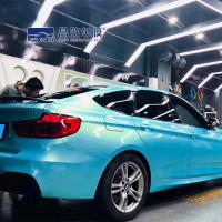 China Jingzhi 1.52x18M Apple Green Matt Chrome Metallic Car Wrap Vinyl Film Removable for sale