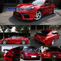 China Jingzhi 1.52x18M Apple Green Matt Chrome Metallic Car Wrap Vinyl Film Removable for sale