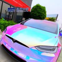 China Chrome Vinyl Colored Paint Protection Film Wrap 1.35x18M Rainbow Anti Scratch for sale