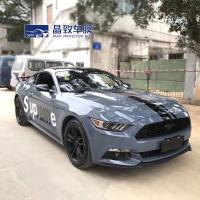 China Jingzhi 1.52x18M Glossy Stone Grey Paint Protection Film 160micron Self Adhesive Car Wrap for sale