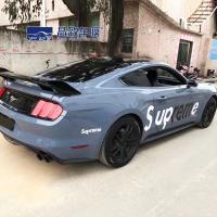 China Jingzhi 1.52x18m Glossy Crystal Cement Grey Car Wrap Vinyl Film 160micron Weatherproof for sale