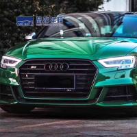 China Jingzhi 1.52x18m Gloss Green Car Wrap Vinyl Film 160micron Paint Protection PPF for sale