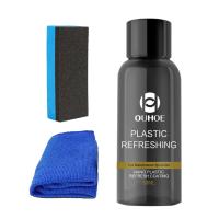 China Nontoxic Car Plastic Restorer 30ml 50ml Refurbish Agent Cleaner Kit with Sponge Towel for sale