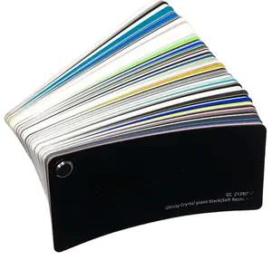 China JZ 400 Page Car Wrap Sample Book Matte Finish Full Color Swatch Fan for sale
