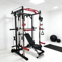 China Wholesale Home Gym Fitness Equipment Multi Function Crosser Trainer with Smith Machine Attachment Smith Machine Power Rack Cage for sale