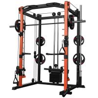 China Multi Functional Home Gym Equipment Pull up Bar Pulley Cable Smith Machine Squat Rack for sale