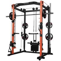 China Commercial Multi Function Home Gym Equipment Pull up Bar Power Rack Multi Station Smith Machine Squat Rack for sale