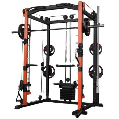 China Commercial Multi Function Home Gym Equipment Pull up Bar Power Rack Multi Station Smith Machine Squat Rack for sale