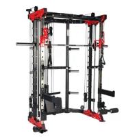 China 2022 Best Fitness Gym Squat Comprehensive Training Customized Steel Logo Power Rack With Lat Pulldown for sale