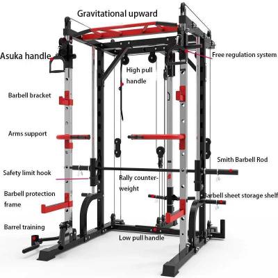 China BEYOND SPORT Wholesale Local US Stock Home Gym Smith Machine Power Rack for sale
