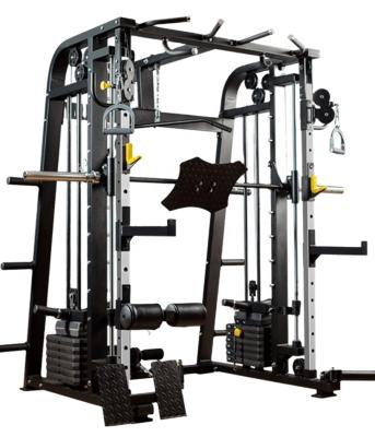 China Stock Sales Home Gym Fitness Equipment Multi Functional Smith Trainer Power Rack Adjustable Squat Rack Smith Machine for sale