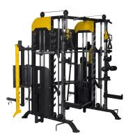 China Multi Functional Strength Trainer Barbell Rack Gym Commercial Squat Rack with Weight Stacks Smith Machine for sale