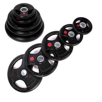 China Home Gym Fitness Accessories Free Weights 50mm Grip Rubber Bumper Plates Disc for sale