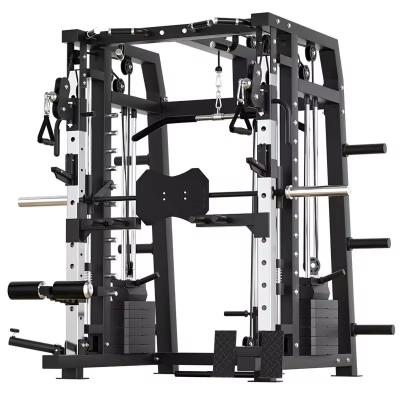 China Fitness Equipment Multi Function Smith Machine Home Gym Squat Rack With Weight Stack for sale