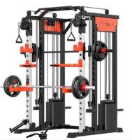 China All-In-One Home Gym Equipment Multi-Functional Squat Rack and Smith Machine with Power Rack Exercise Plate and Cable Drive for sale