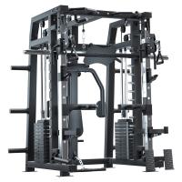 China Commercial Gym Equipment Smith Machine Squat Rack Cable Crossover Multi Functional Squat Rack for sale