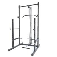 China Home Multifunctional High and Low Pull Half Frame Squat Rack Bench Press Rack Horizontal Bar Comprehensive Training Device for sale