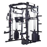China Multifunction Home Gym Exercise Multi Function Station Equipment Smith Machine with Weight Stack for sale